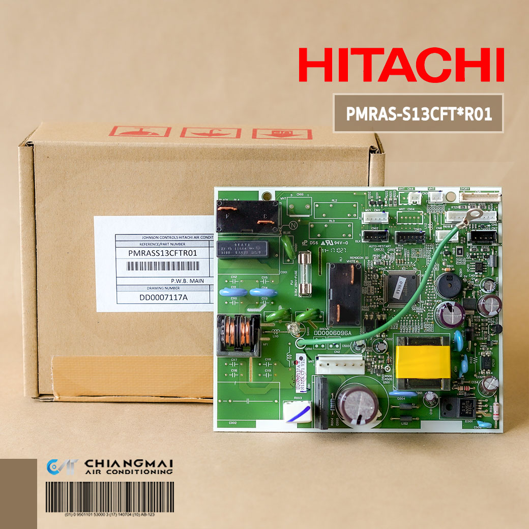 PMRAS-S13CFT*R01 แผงวงจรแอร์ Hitachi แผงบอร์ดแอร์ฮิตาชิ บอร์ดคอยล์เย็น รุ่น RAS-S13CFT ...