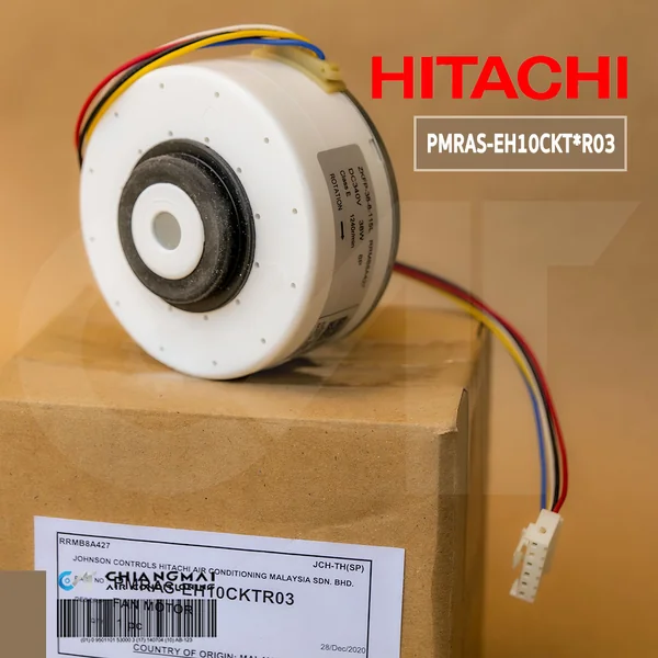 PMRAS-EH10CKT*R03 มอเตอร์แอร์ Hitachi มอเตอร์แอร์ฮิตาชิ มอเตอร์คอยล์เย็น RRMB8A427 38W. อะไหล่ ...